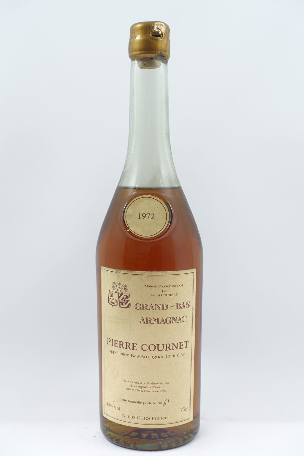 1 bt GRAND BAS ARMAGNAC P. COURNET 1972