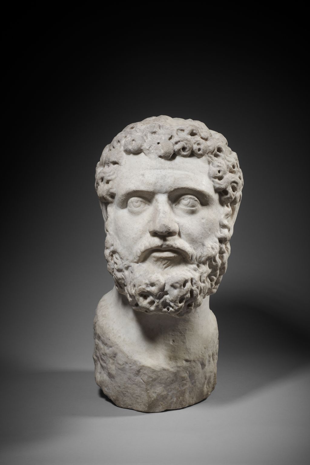 A Roman marble portrait of the General Clodius Albinus,