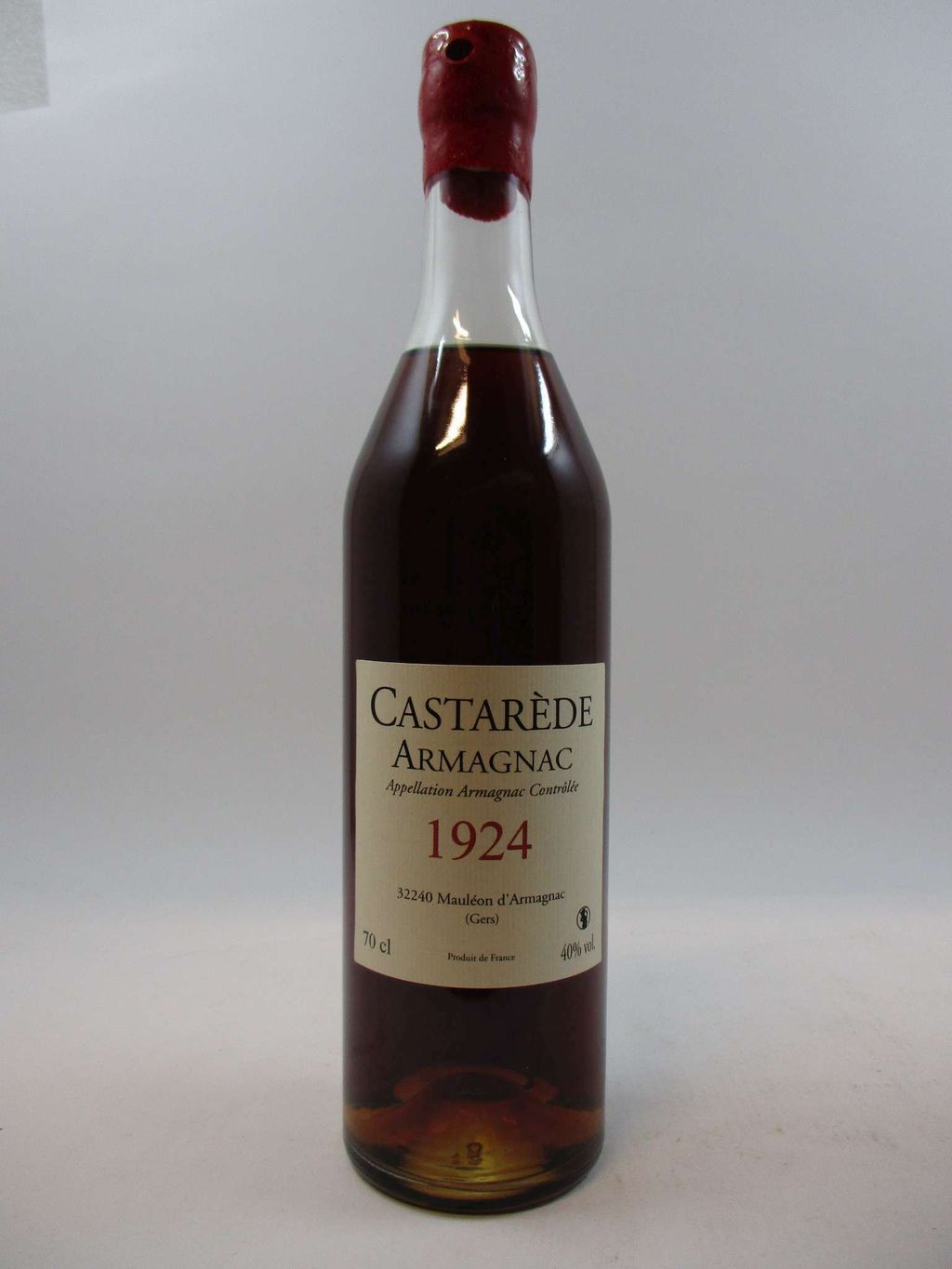 1 bouteille ARMAGNAC CASTAREDE 1924 (70 cl