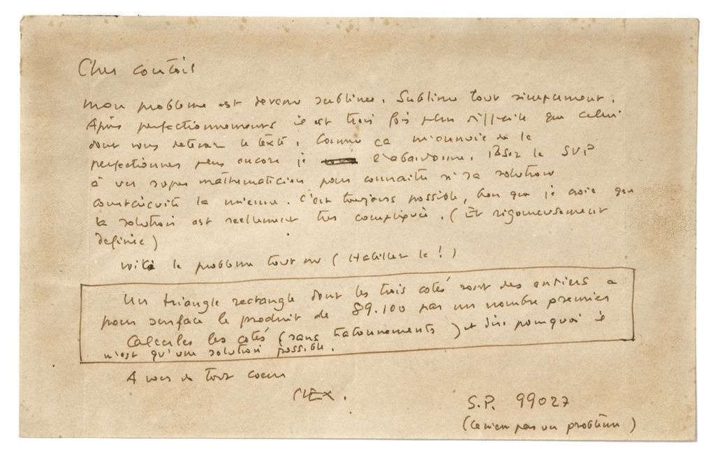 L.a.s. à Christian Courtois, 1944