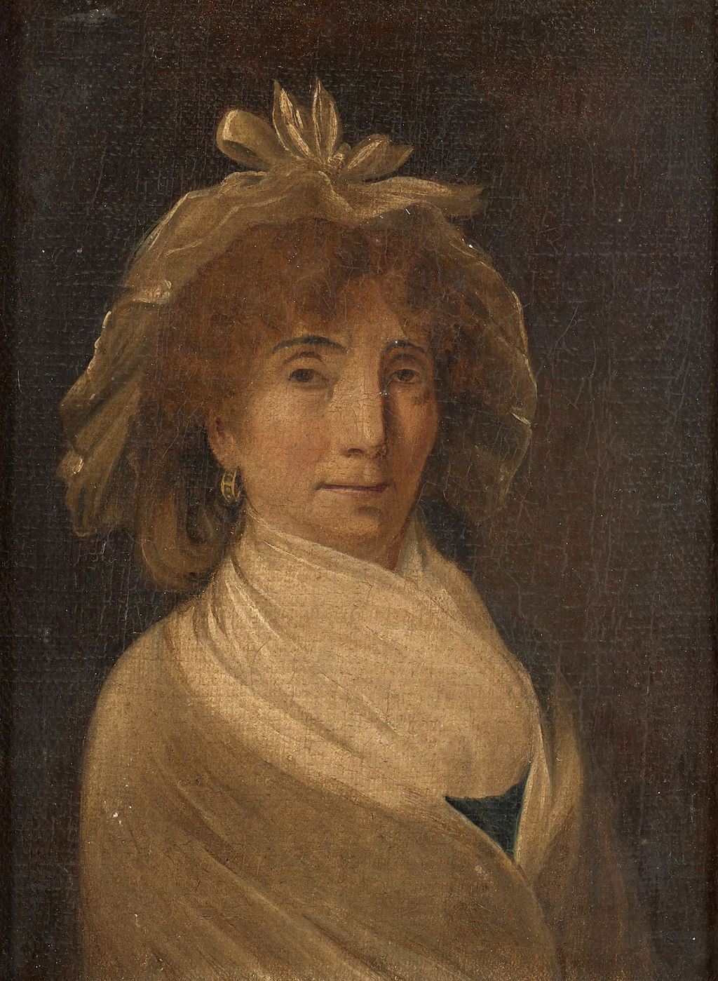 Portrait de femme à la coiffe blanche