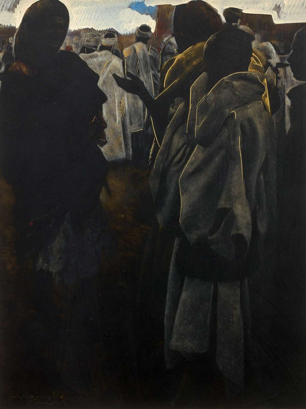 Scène de marché à Marrakech - Circa 1936-1938