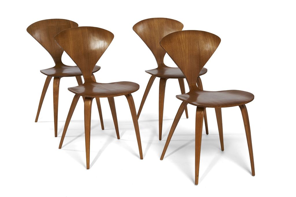 Quatre chaises "Plycraft Cherner" - création 1957