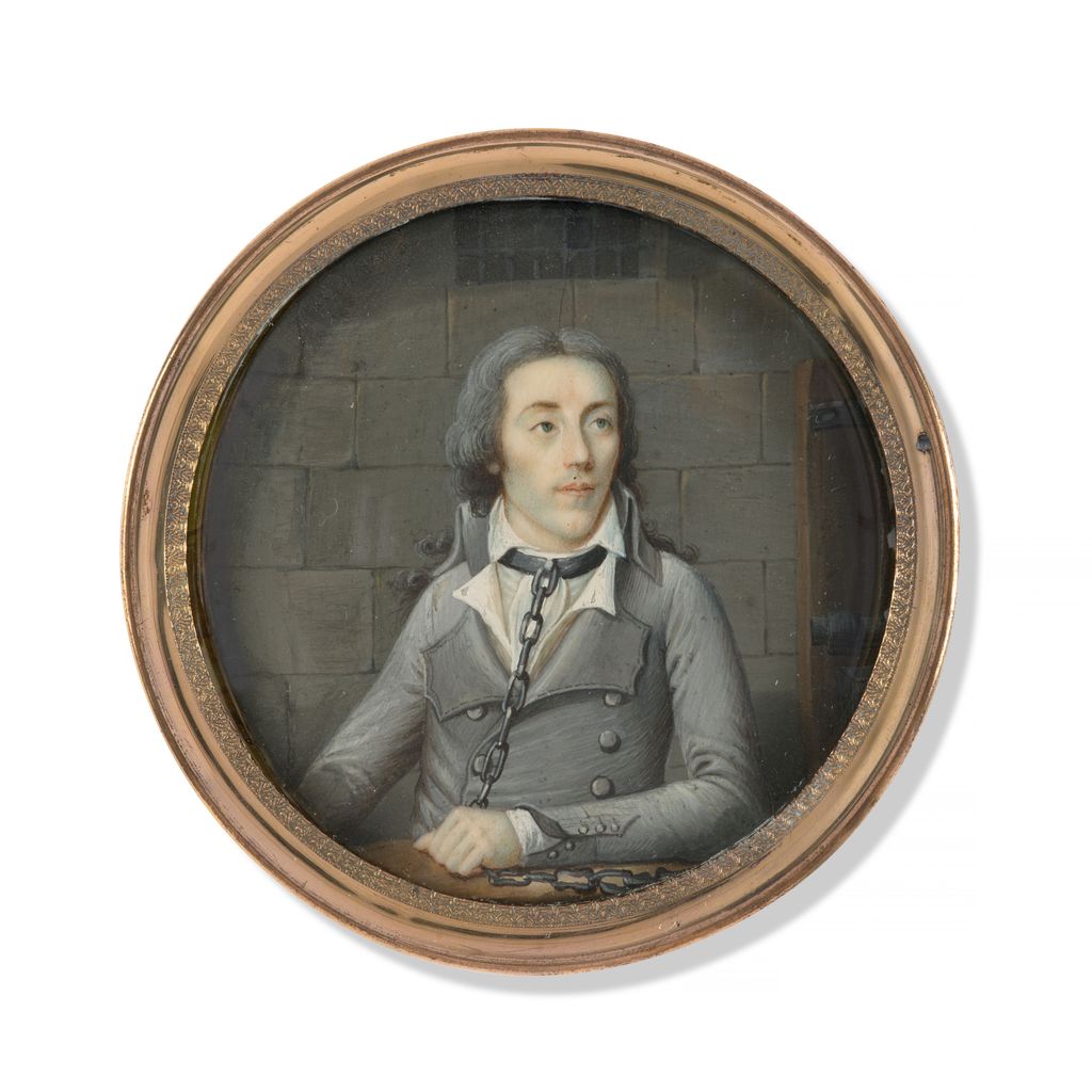 Portrait d'un prisonnier en cellule