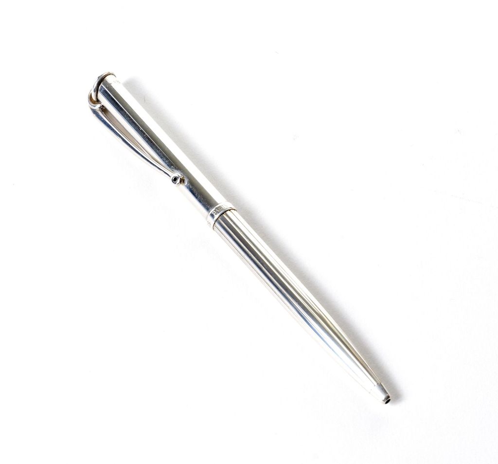 HERMES Paris made in france Rare stylo"Allegro" (4601A)en argent poli ...
