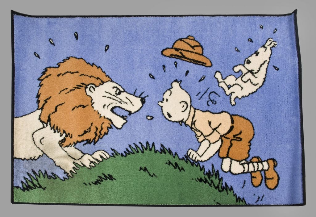 TAPIS AXIS TINTIN AU CONGO Tapis en laine réalisé par Axis en 1994 ...