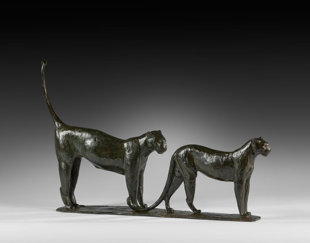 Petits Léopards l'un derrière l'autre - circa 1912