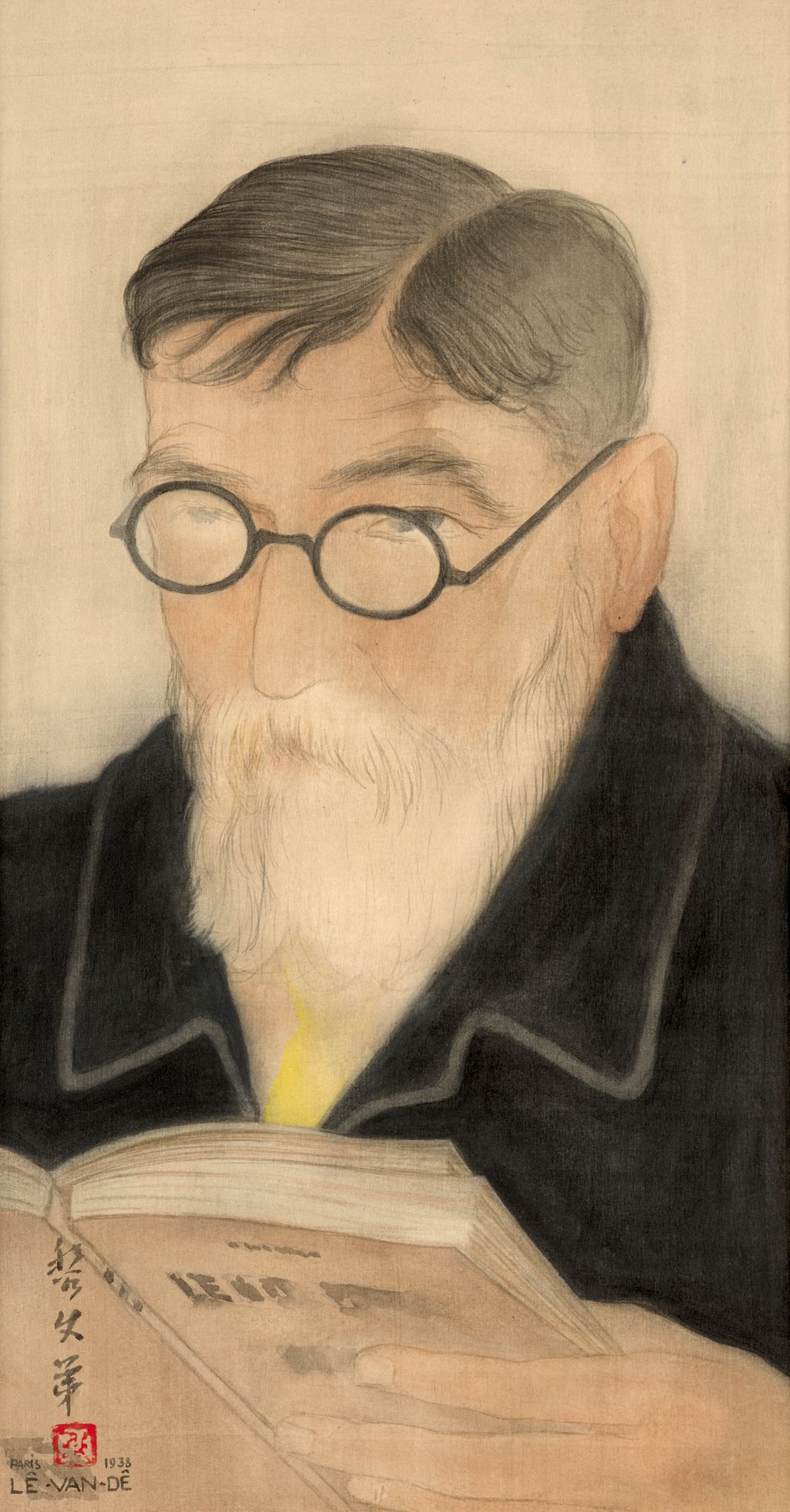 Portrait de Louis Gillet (1876 – 1943) à sa lecture